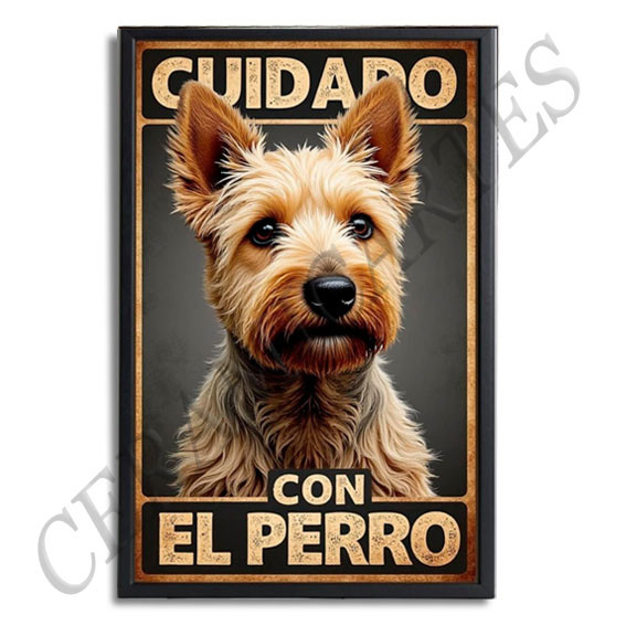 Rótulo 20x30cm con foto personalizable de tu perro. :: Ceramicartes